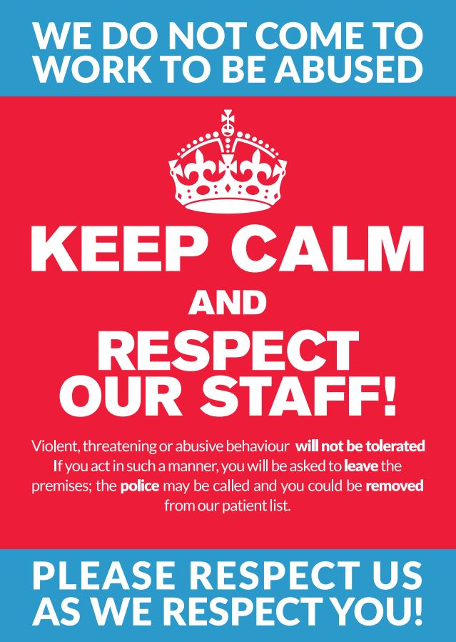 Respect Our Staff, Support Our Care - Hoveton & Wroxham Medical Centre